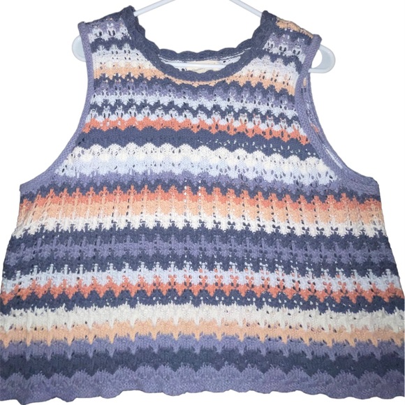 Universal Thread | Tops | Multi Color Crochet Tank Top | Poshmark